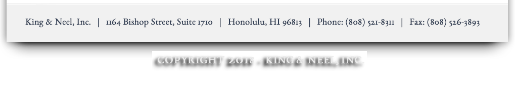 King & Neel, Inc. - Request for Certificate of Insurance